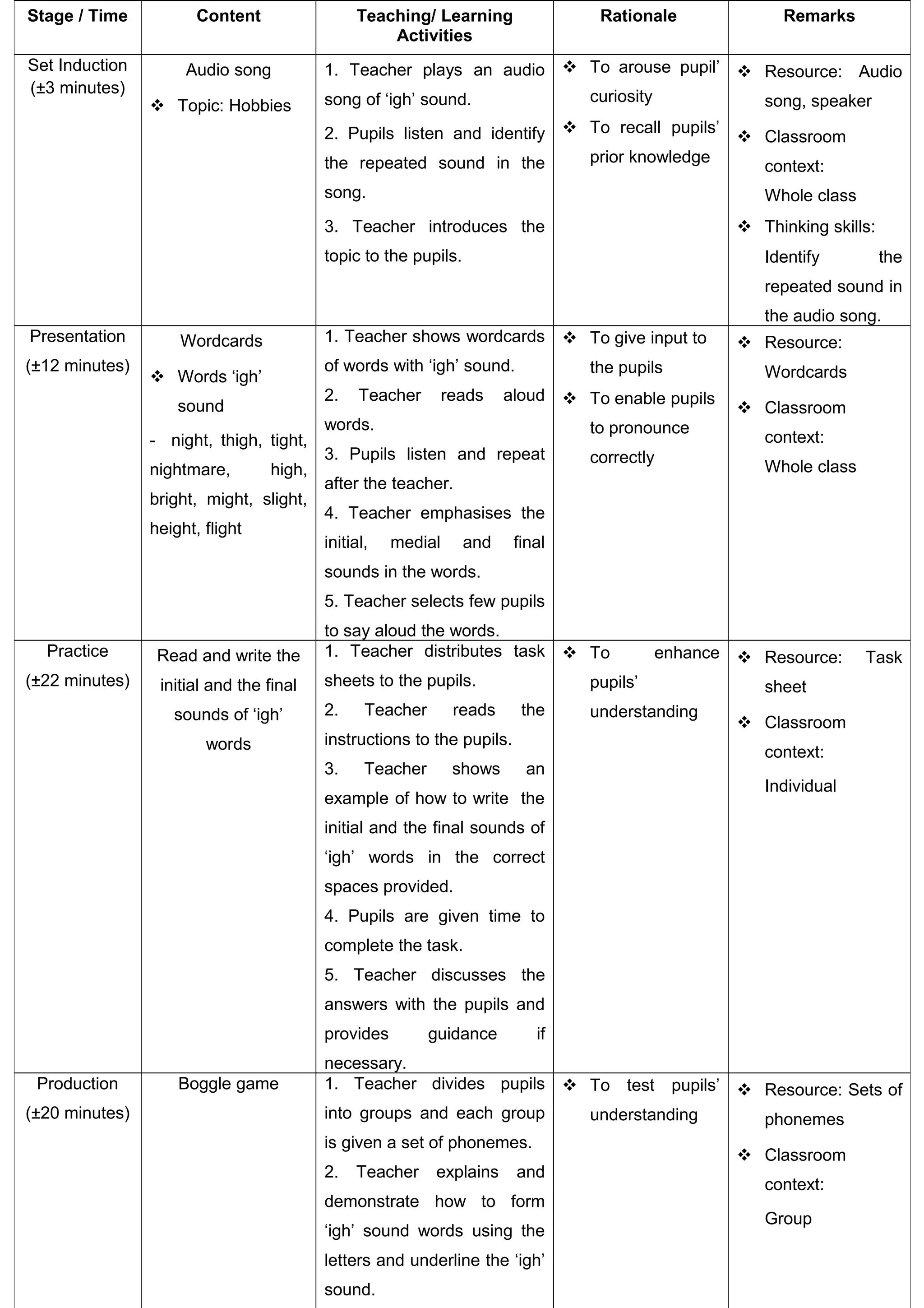 Lesson plan Year 2 KSSR SJK | DOC