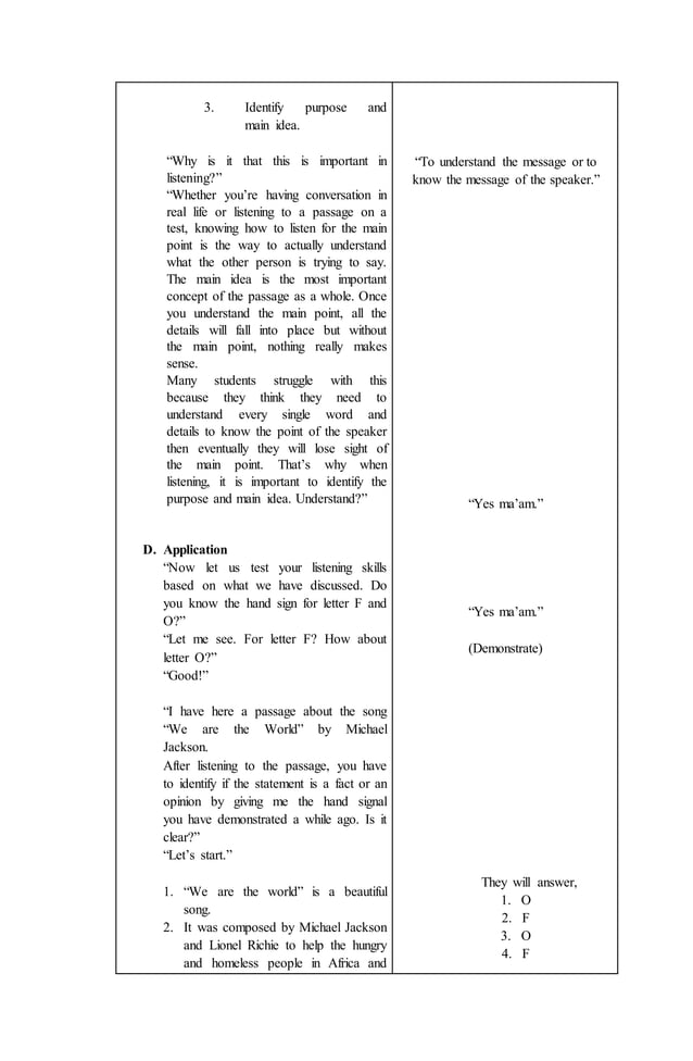 Detailed Lesson Plan in Fact and Opinion | DOCX