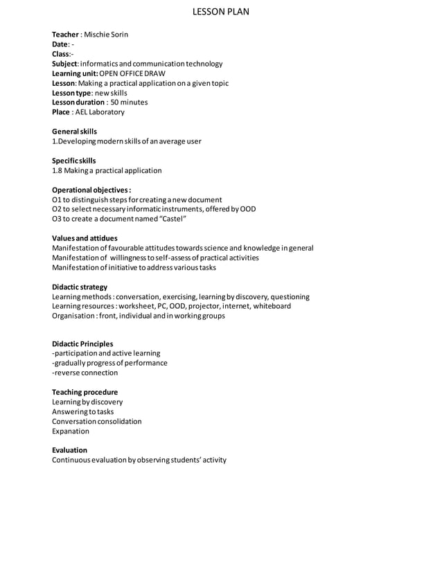 Lesson plan ict | PDF | Free Download