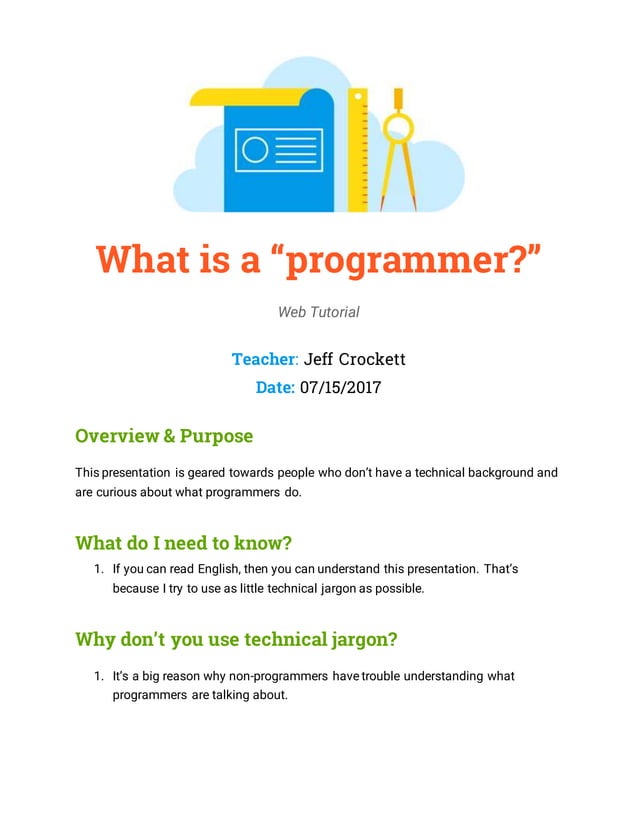 What is a "programmer"? | PDF
