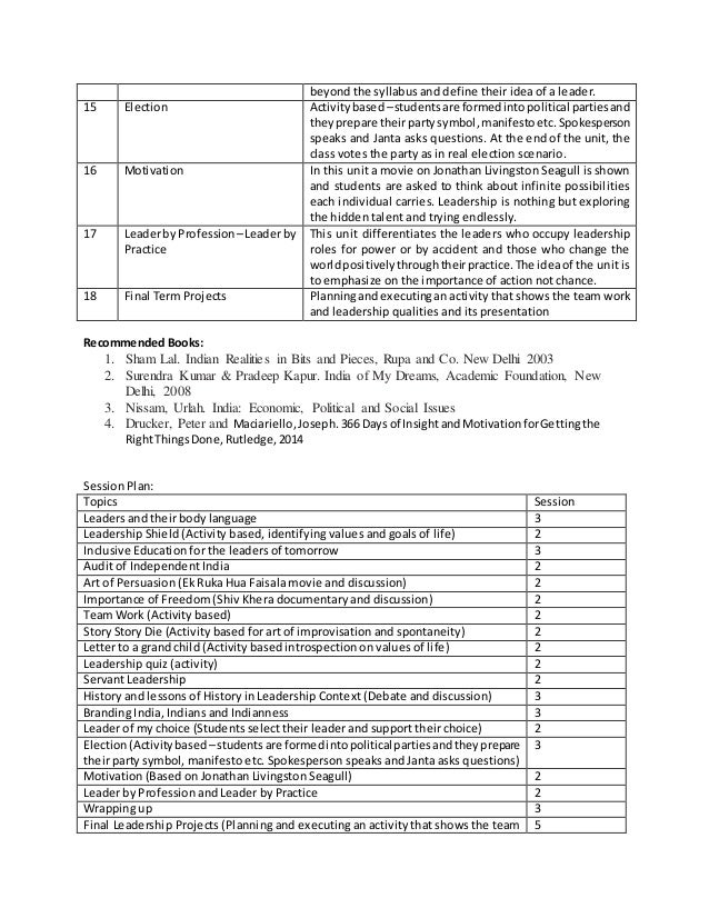 Lesson Plan Leadership