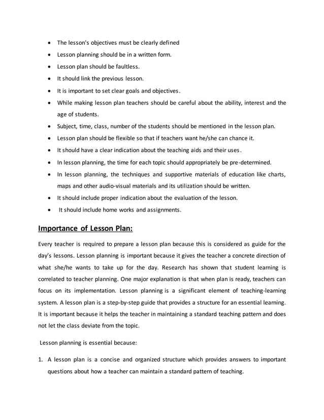 Lesson plan | PDF