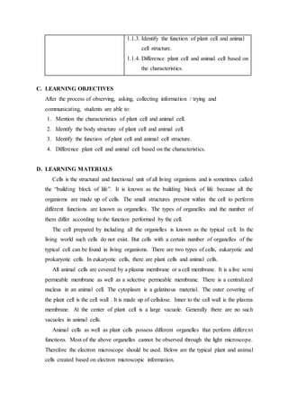 Lesson plan Biology | DOCX