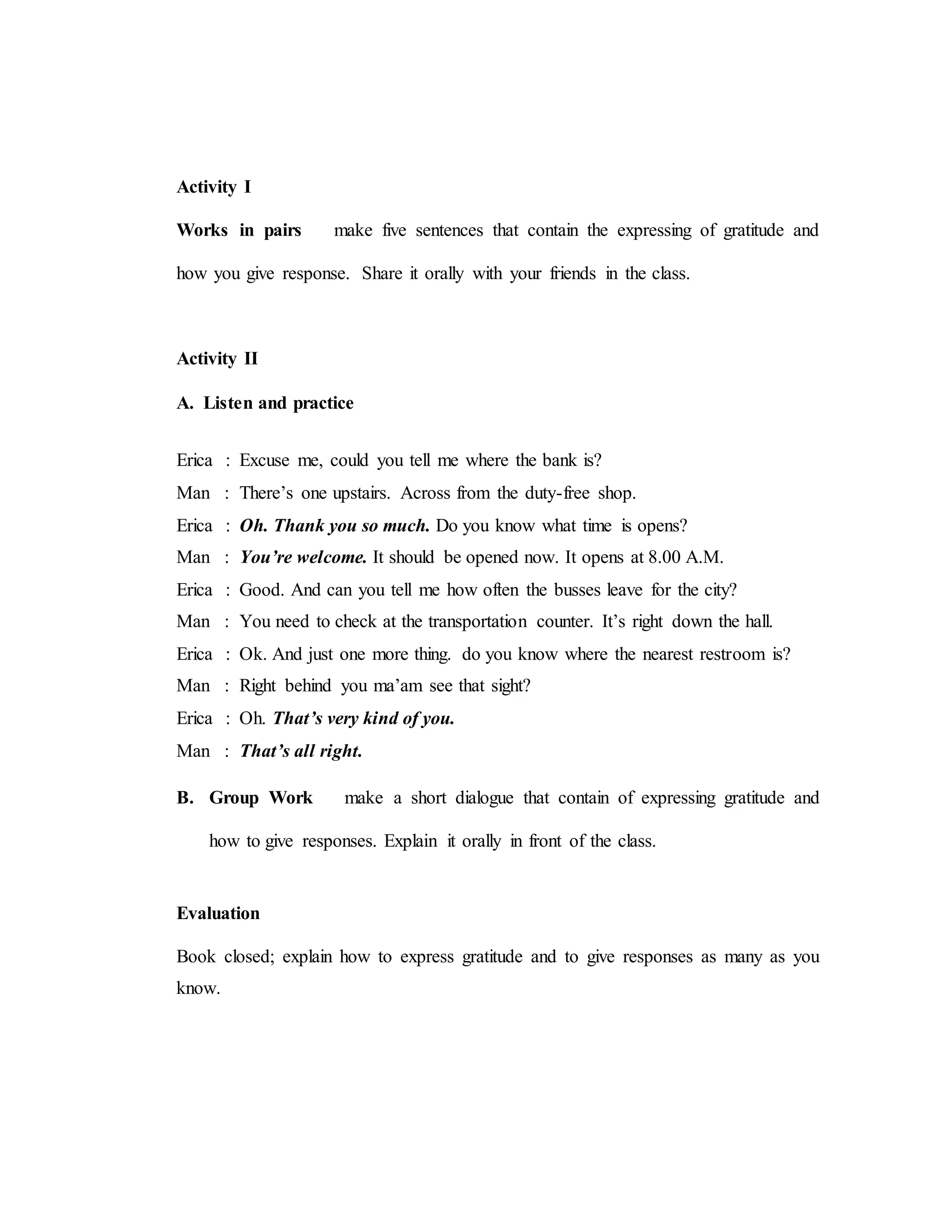 Lesson plan 1 expressing gratitude | DOC