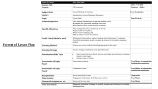 Lesson plan | PPT