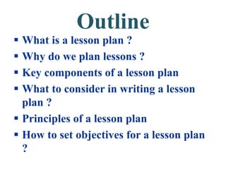 How to plan a Lesson | PPTX