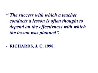 How to plan a Lesson | PPTX