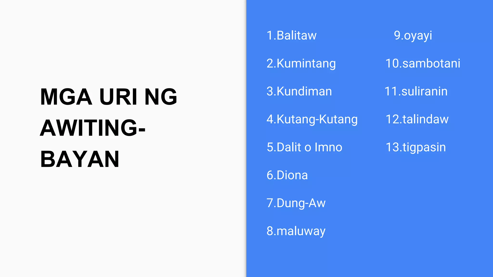 (Filipino) Awiting Bayan at Bulong Mula sa kabisayaan | PPTX
