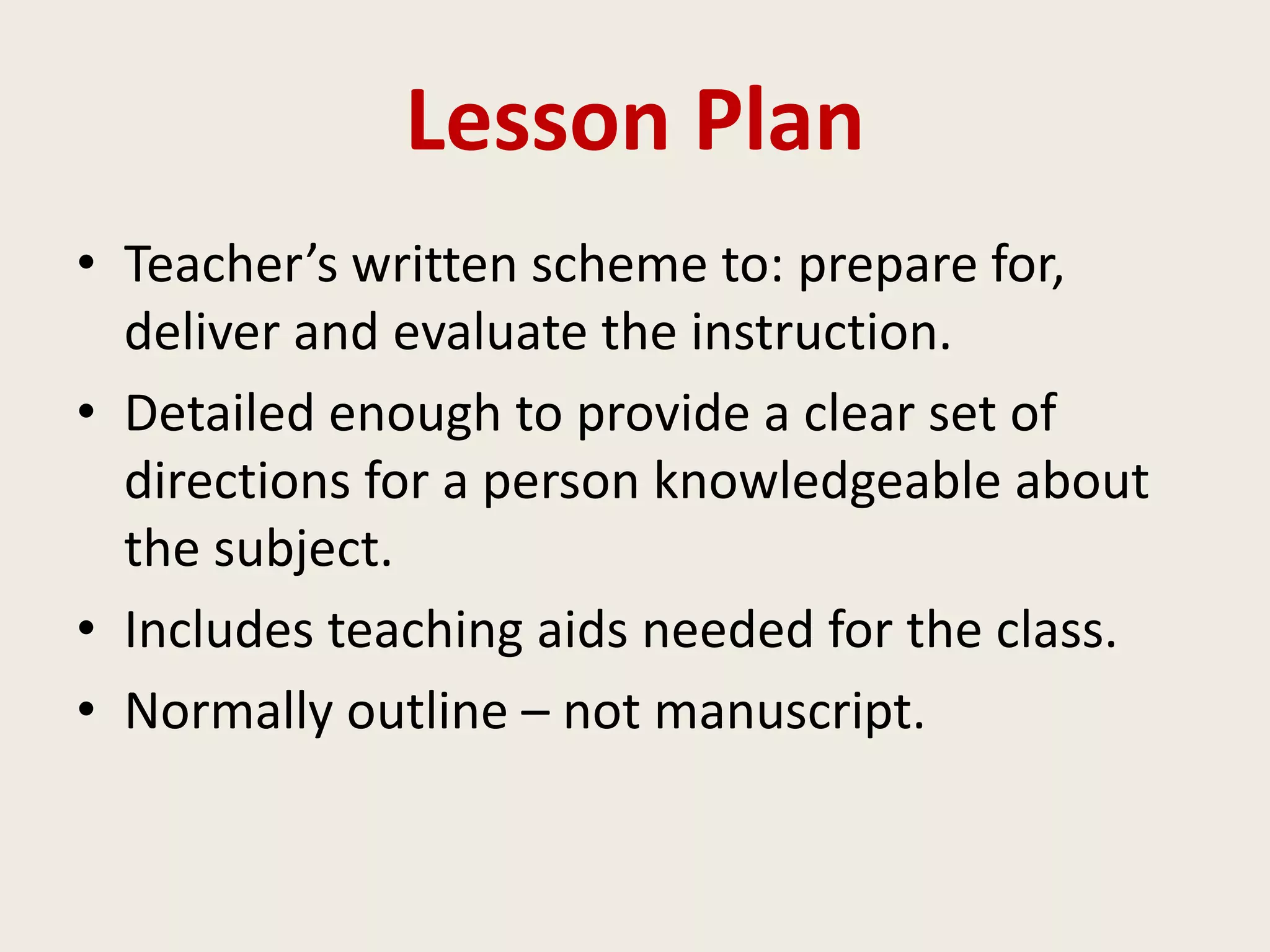 Concept of Lesson plan | PPTX