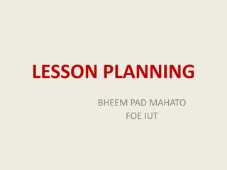 Concept of Lesson plan | PPTX