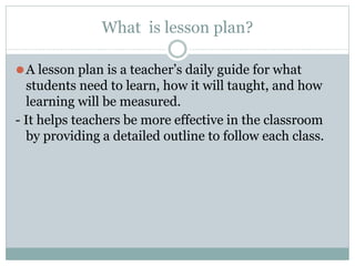 Lesson Plan Discussion for teachers.pptx | Educational Assessment ...