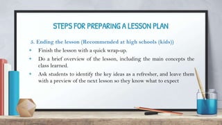 Lesson Plan structure / Steps and explanation | PPTX
