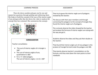 LESSON_PLAN- formulas of interior angle sum of polygons | PDF