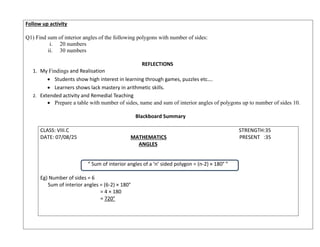 LESSON_PLAN- formulas of interior angle sum of polygons | PDF