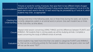 Lesson plan animals | PPTX