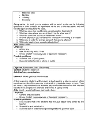 Lesson plan cities | PDF