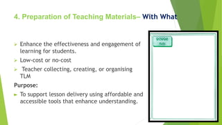 Preparation of Lesson Plans, PLANNING ACTIVITIES…. BEFORE TEACHING ...