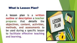 Preparation of Lesson Plans, PLANNING ACTIVITIES…. BEFORE TEACHING ...