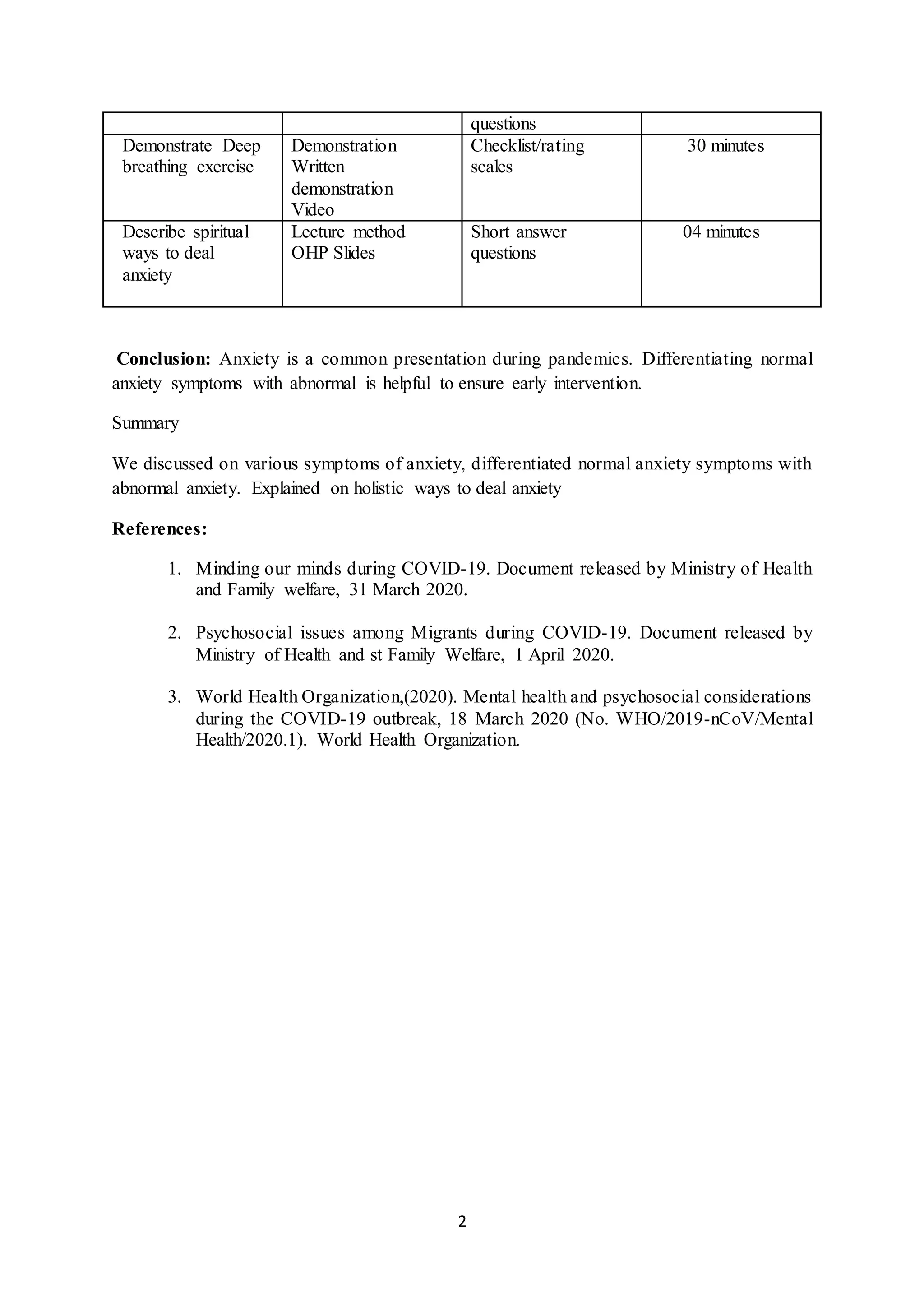 Lesson plan covid-19 | DOCX