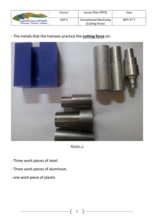 Lesson plan cutting force | PDF