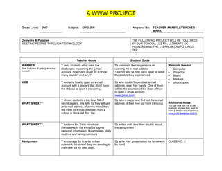 Lesson plan email | DOCX