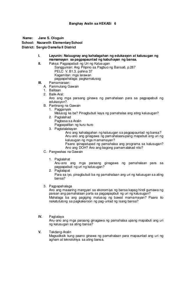 Lesson plan english 6 -retelling