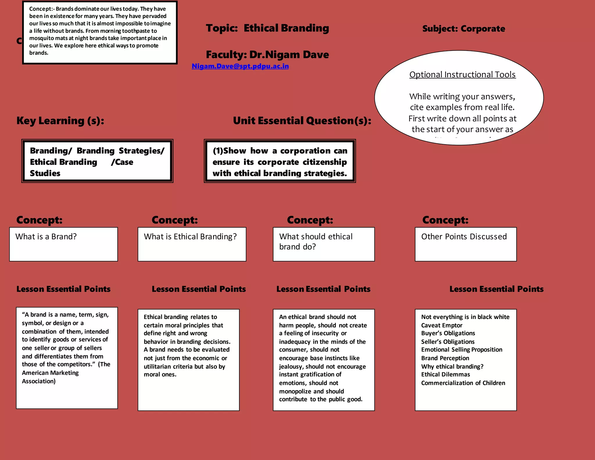 Lesson plan ethical branding | DOCX