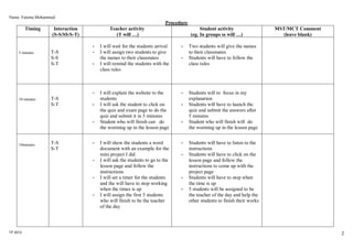 Lesson plan final project | PDF