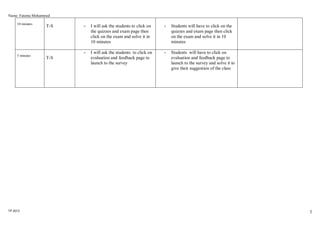 Lesson plan final project | PDF