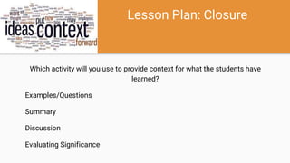 Lesson plan instructional strategies module 2 | PPT