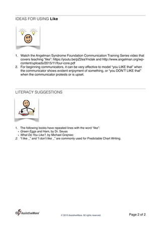 LIKE- Core Word of the Week | PDF