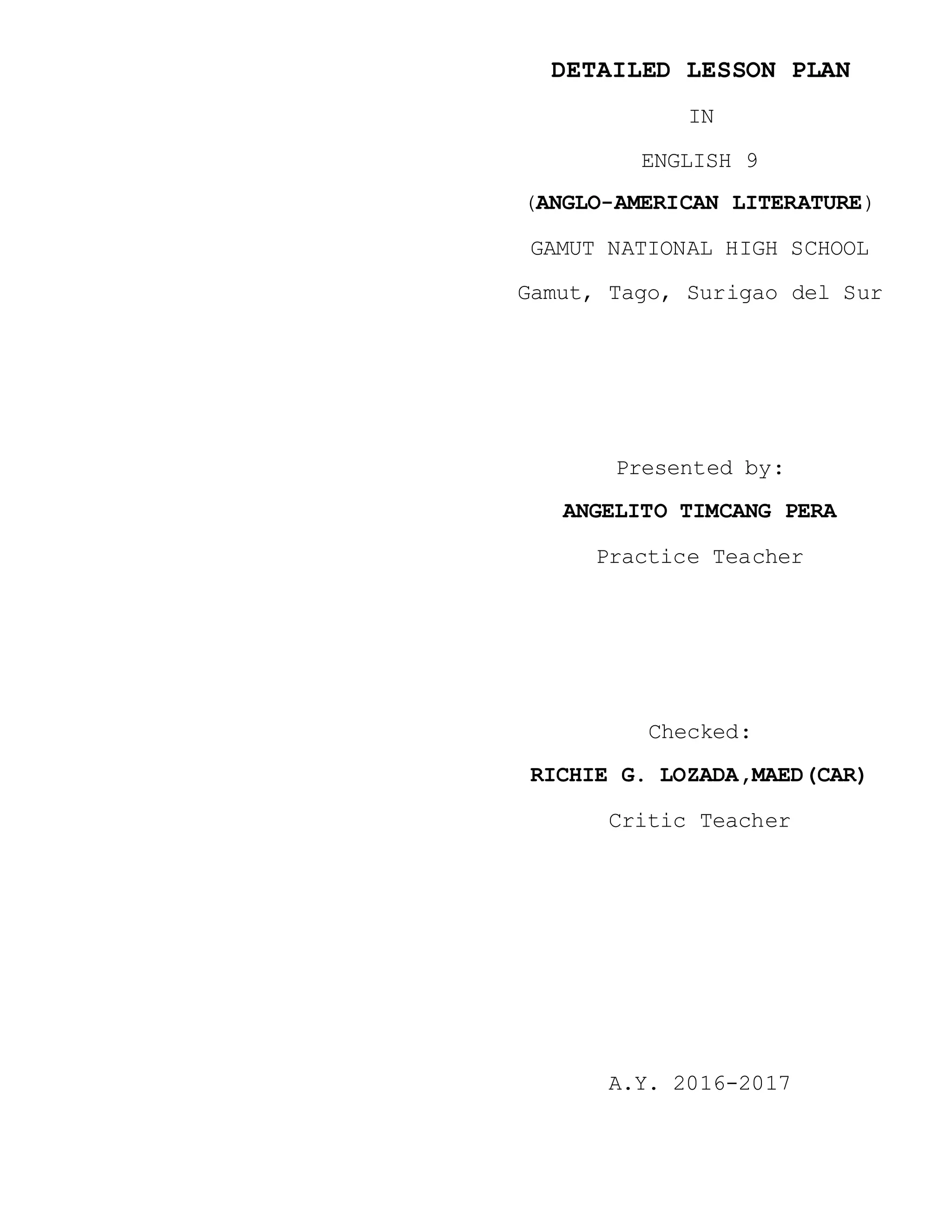 Lesson plan--point of view | DOCX