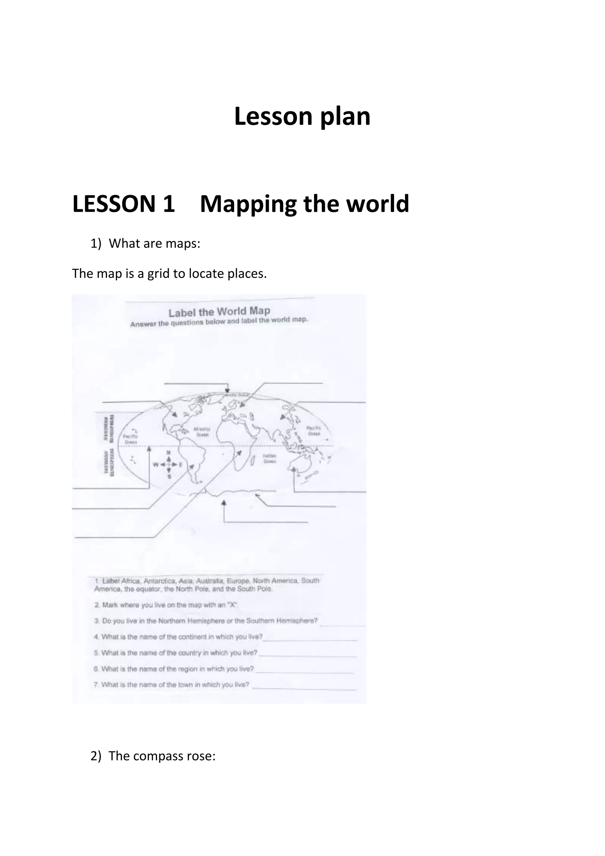 Lesson plan map | PDF