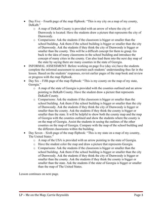 Lesson plan - Me on the Map | DOC