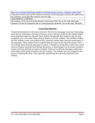 Lesson plan - Me on the Map | DOC