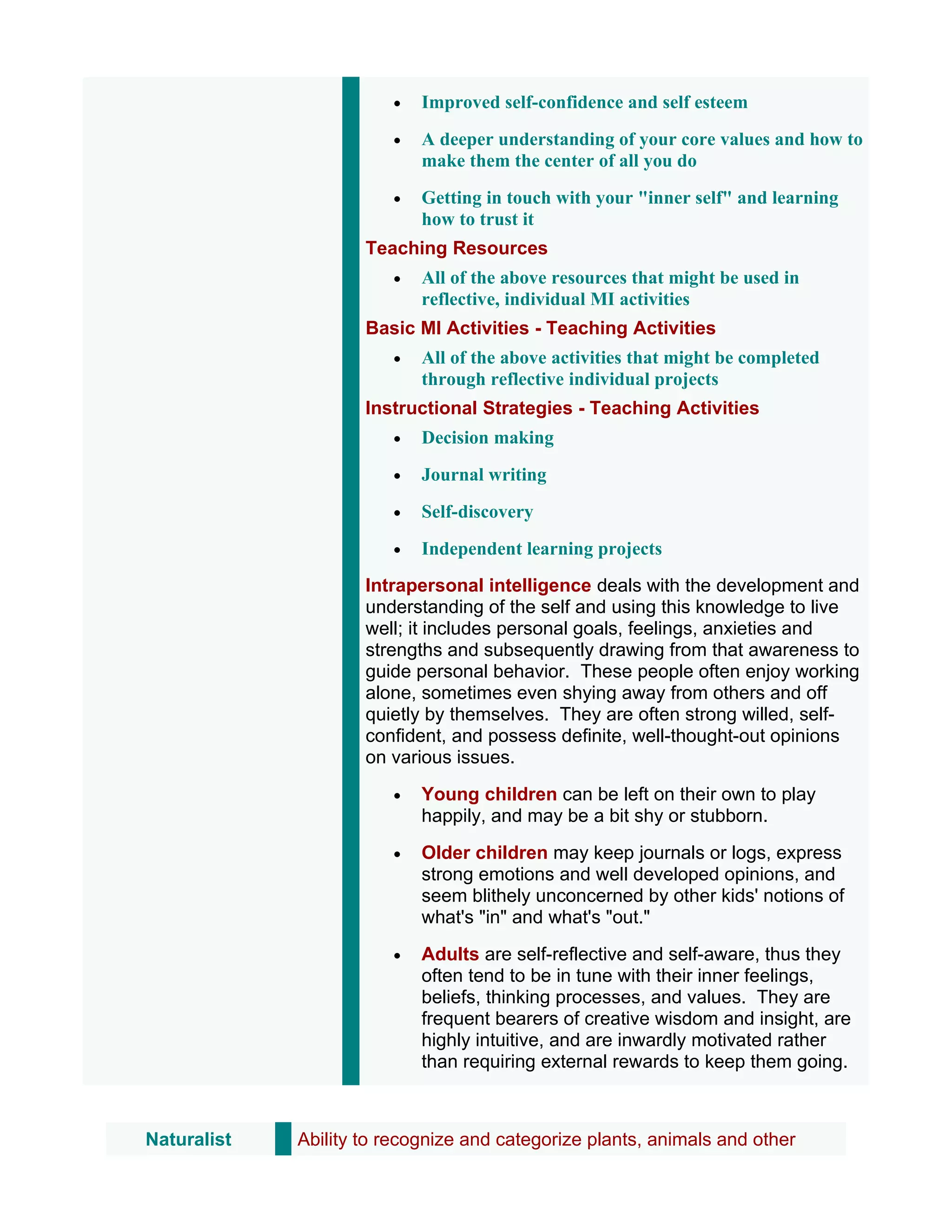 Lesson plan multiple intelligences.revised | RTF