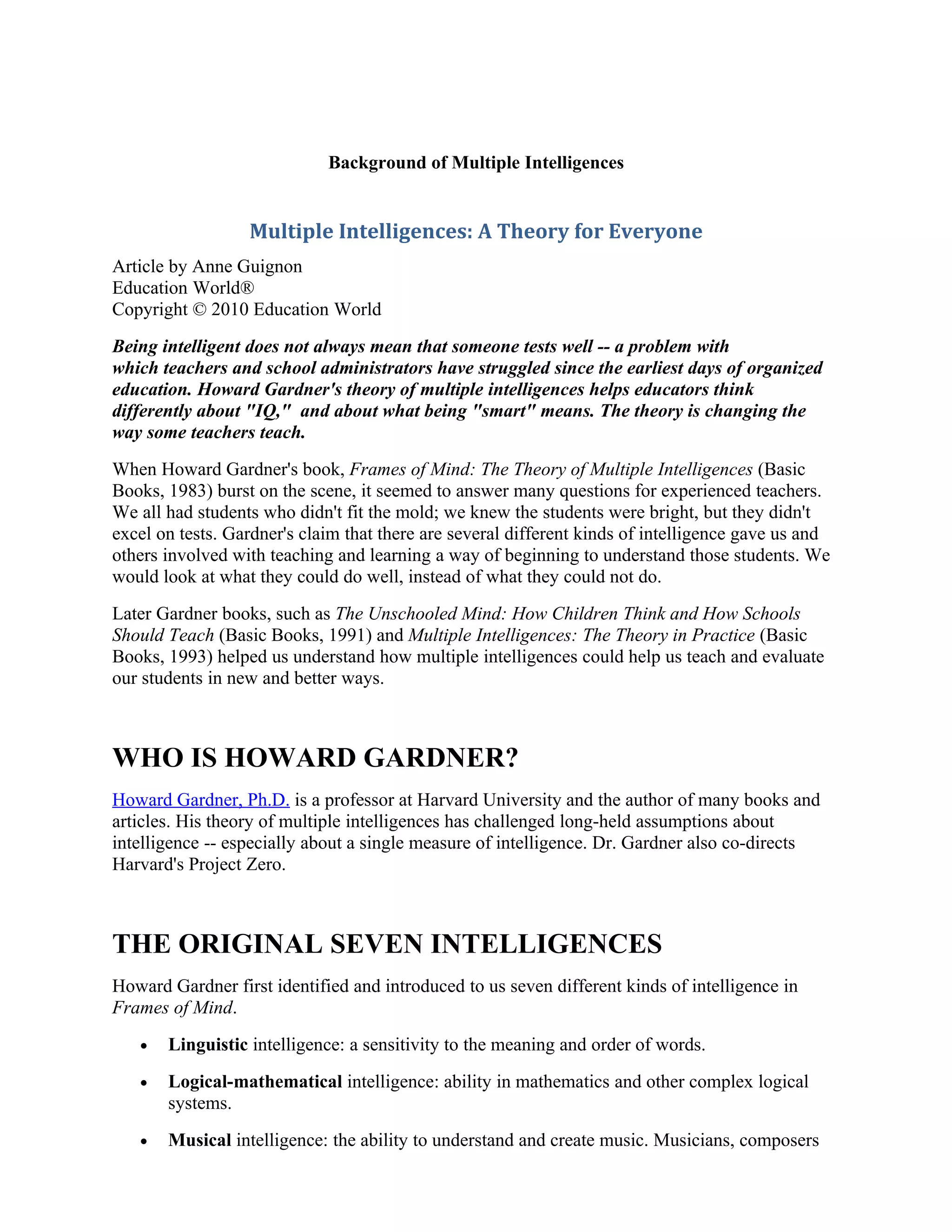 Lesson plan multiple intelligences.revised | RTF