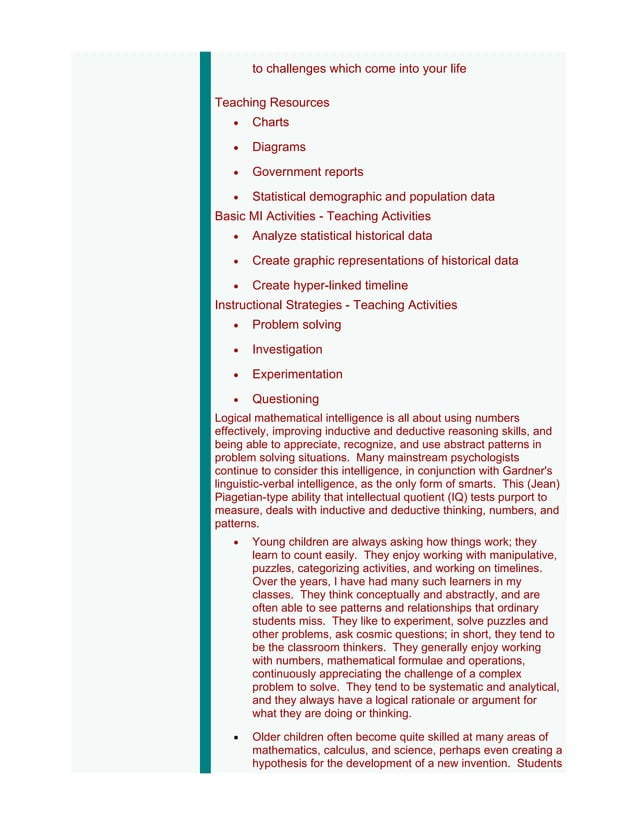 Lesson Plan Multiple Intelligences Revised Rtf