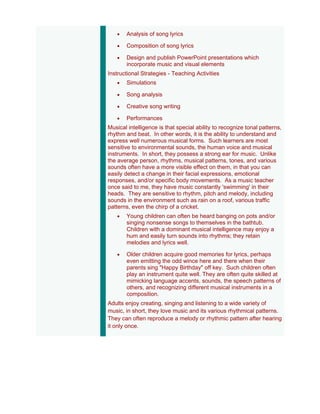 Lesson plan multiple intelligences.revised | RTF