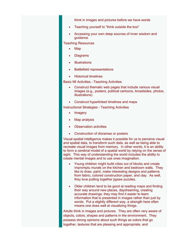 Lesson plan multiple intelligences.revised | RTF | Musicals | Genres