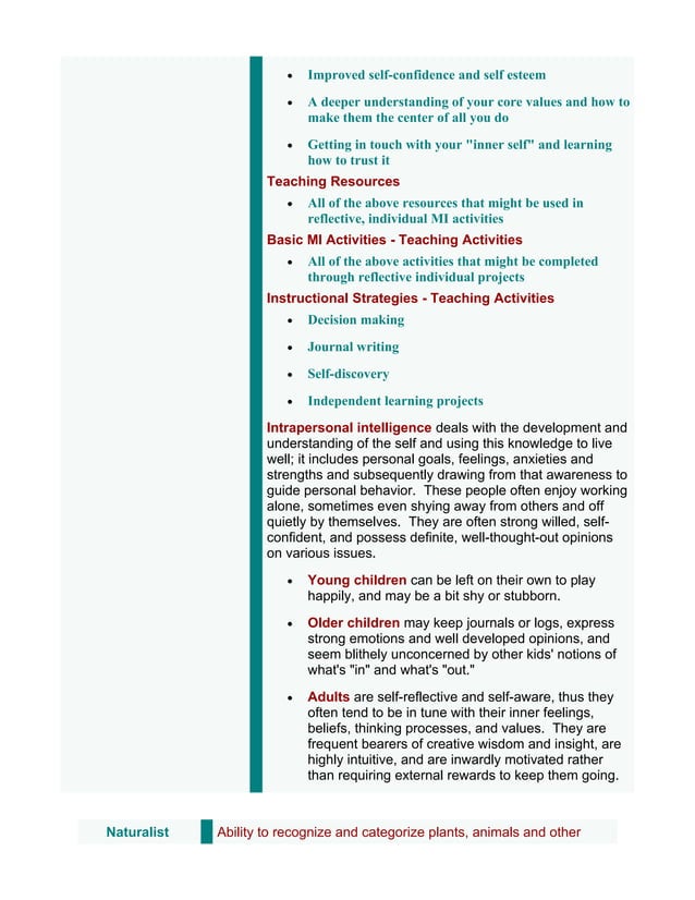 Lesson plan multiple intelligences.revised | RTF | Musicals | Genres