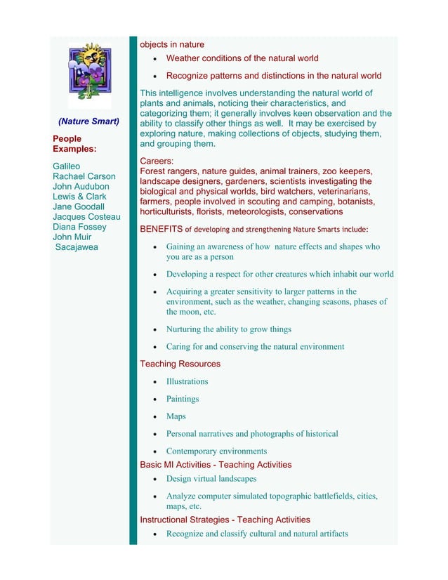 Lesson plan multiple intelligences.revised | RTF | Musicals | Genres