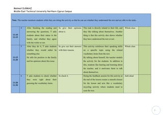 Lesson plan - Reading | PDF