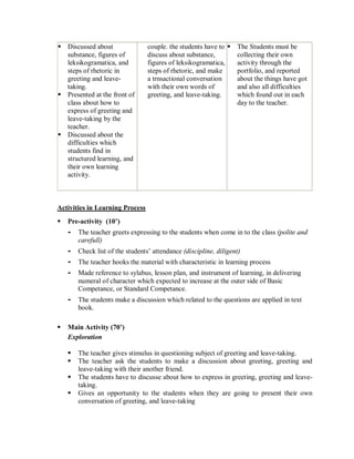 Lesson plan reading - speaking | PDF | Homework and Study | Education