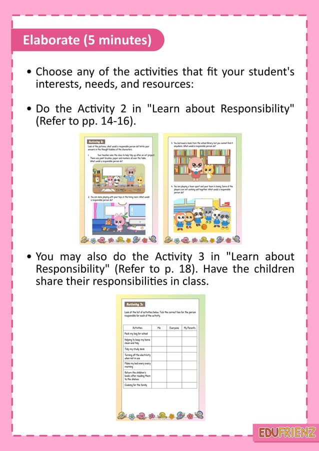 SEL LESSON PLLearn About Responsibility Lesson PlanAN - RESPONSIBILITY ...
