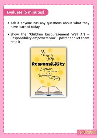 SEL LESSON PLLearn About Responsibility Lesson PlanAN - RESPONSIBILITY ...