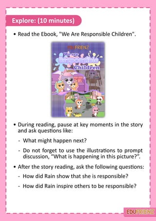 SEL LESSON PLLearn About Responsibility Lesson PlanAN - RESPONSIBILITY ...