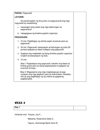 Lesson Plan Sir Bambico | DOC