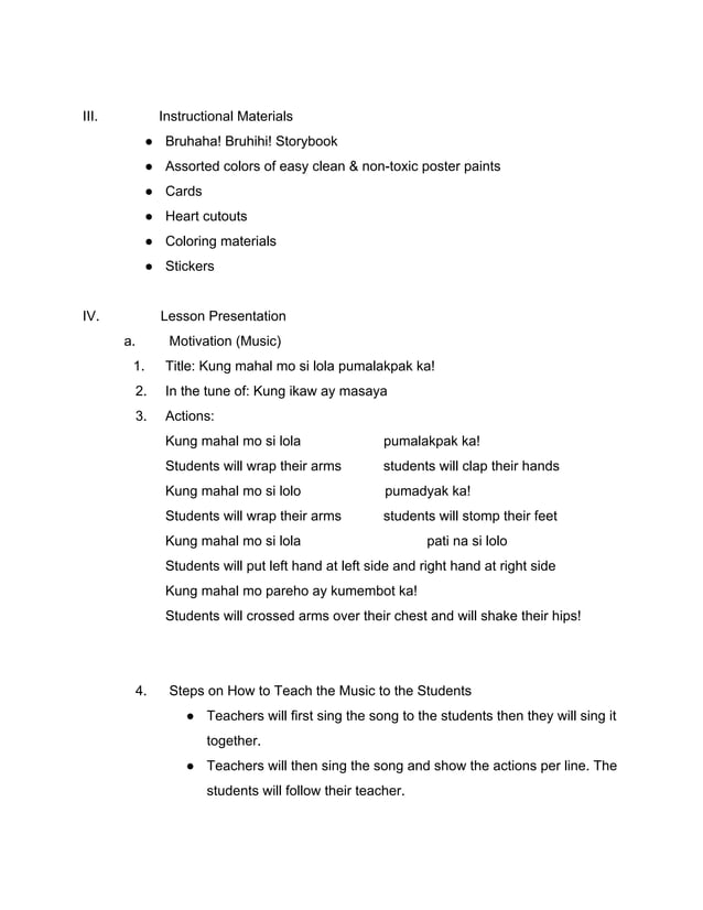 Bruhaha! Bruhihi!: Lesson plan: Storytelling | PDF