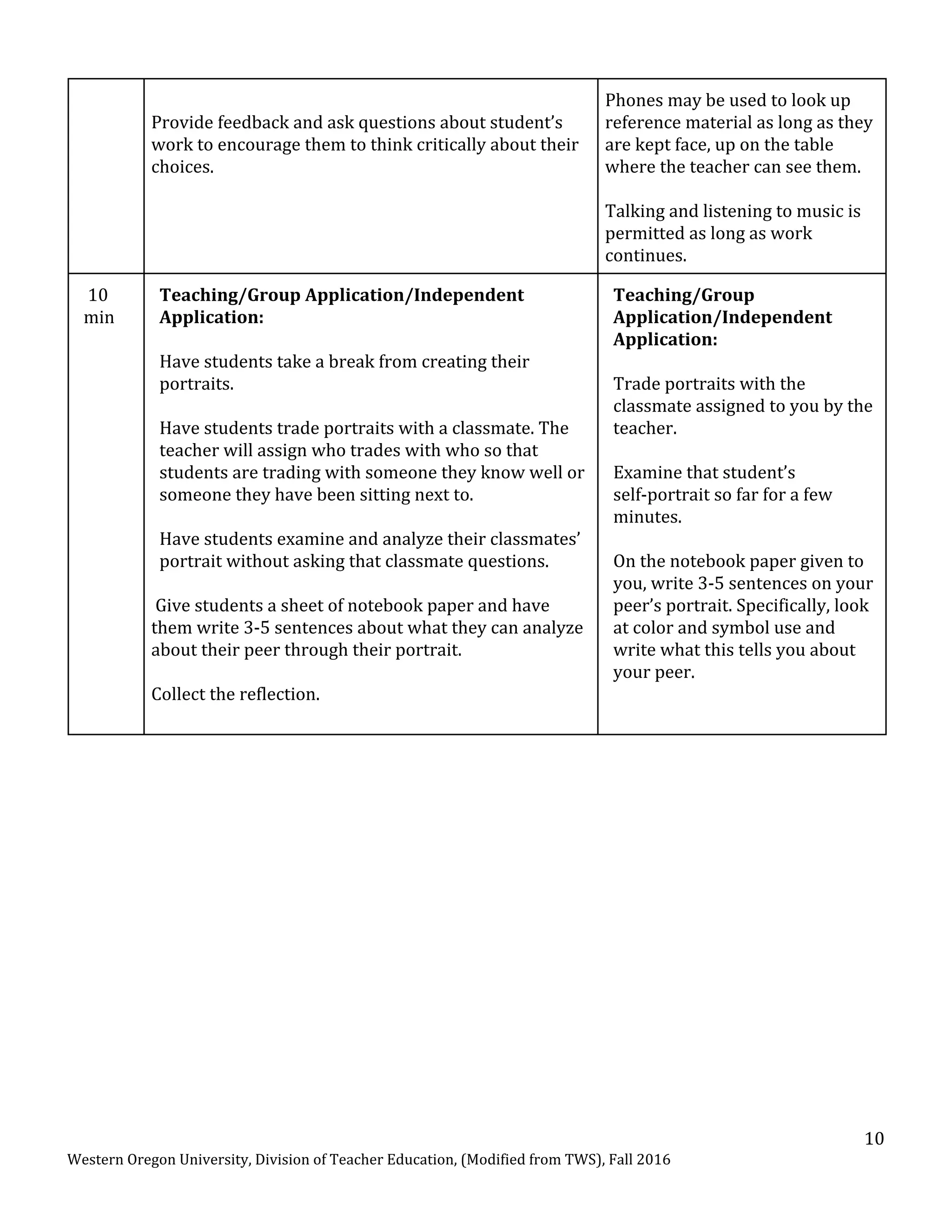Lesson Plan - Symbols and Self Portraits | PDF